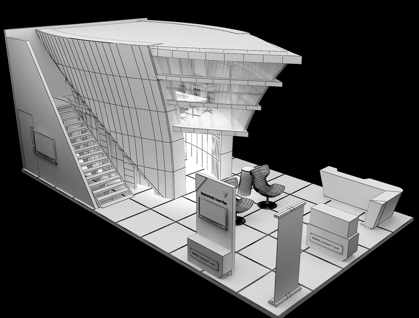 Stand exhibition booth model - TurboSquid 1645388