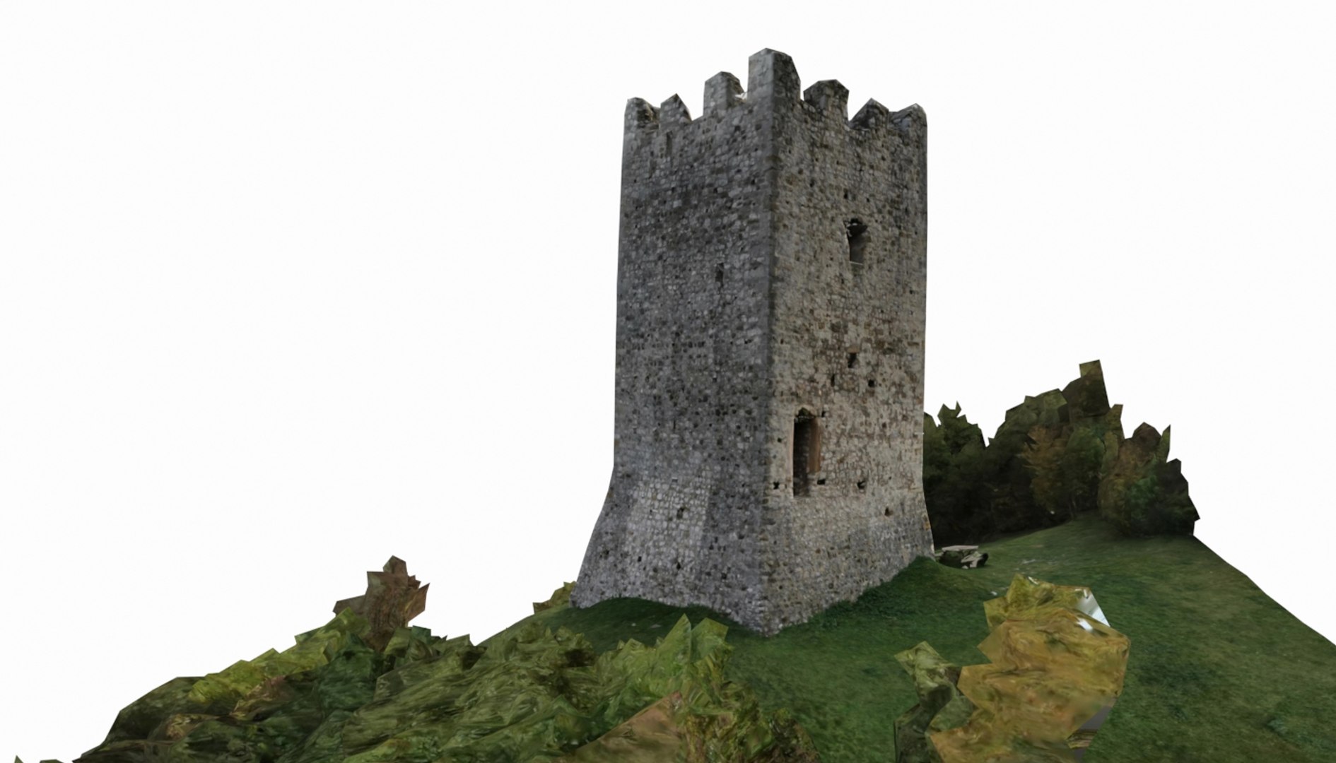 3D Castle Tower Model - TurboSquid 1492715
