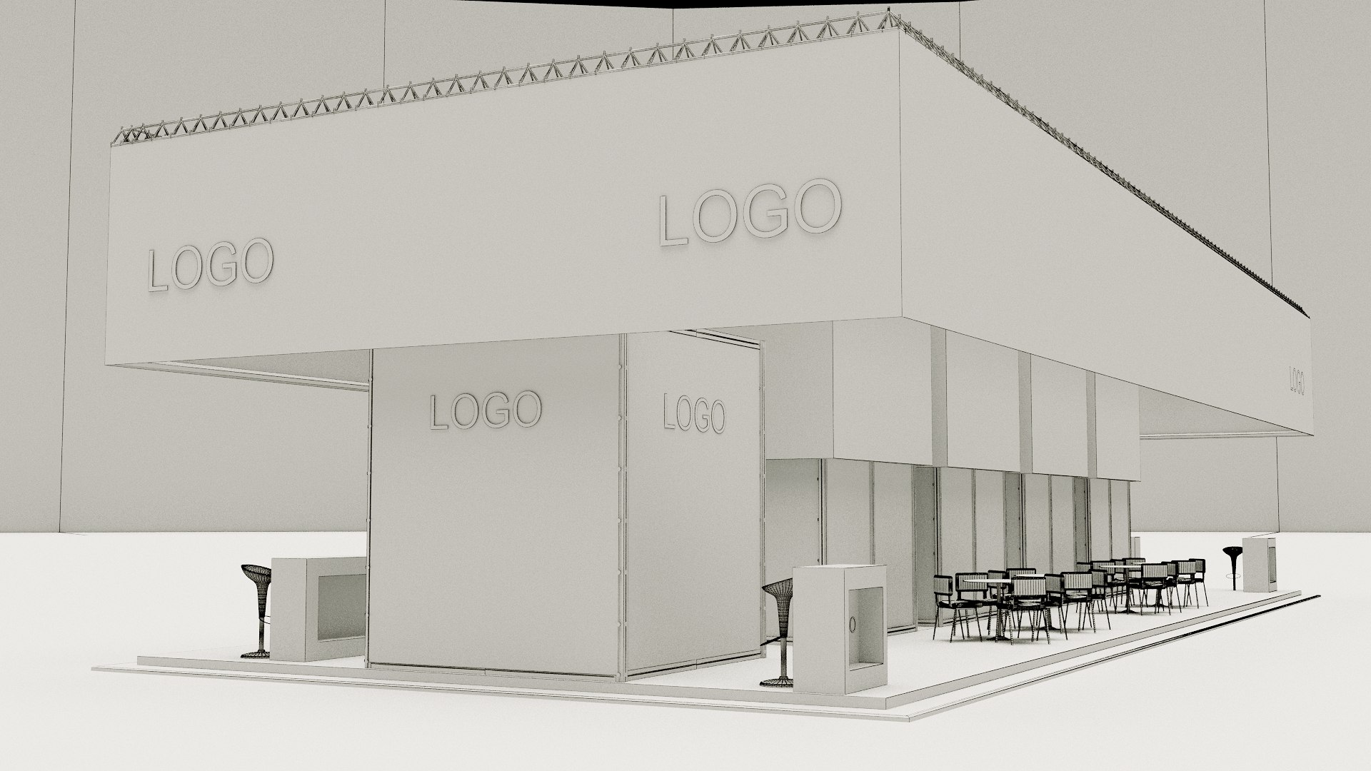 3D Exhibition Fair Stand Design - TurboSquid 1878972