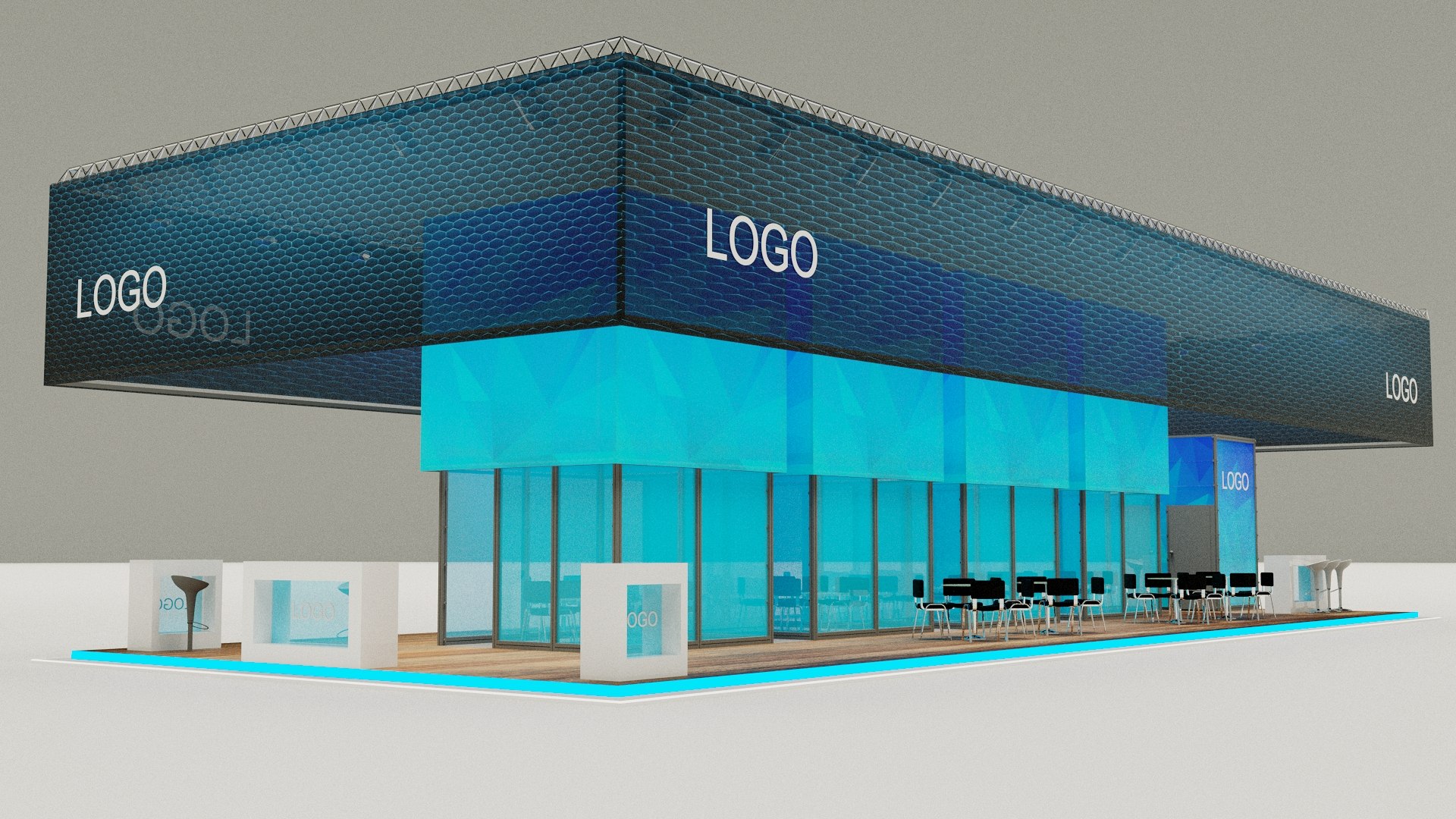 3D Exhibition Fair Stand Design - TurboSquid 1878972