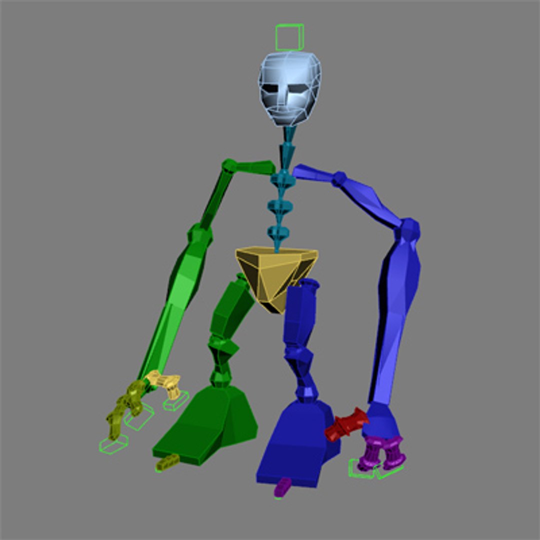 3d Model Rigged Robot Simian