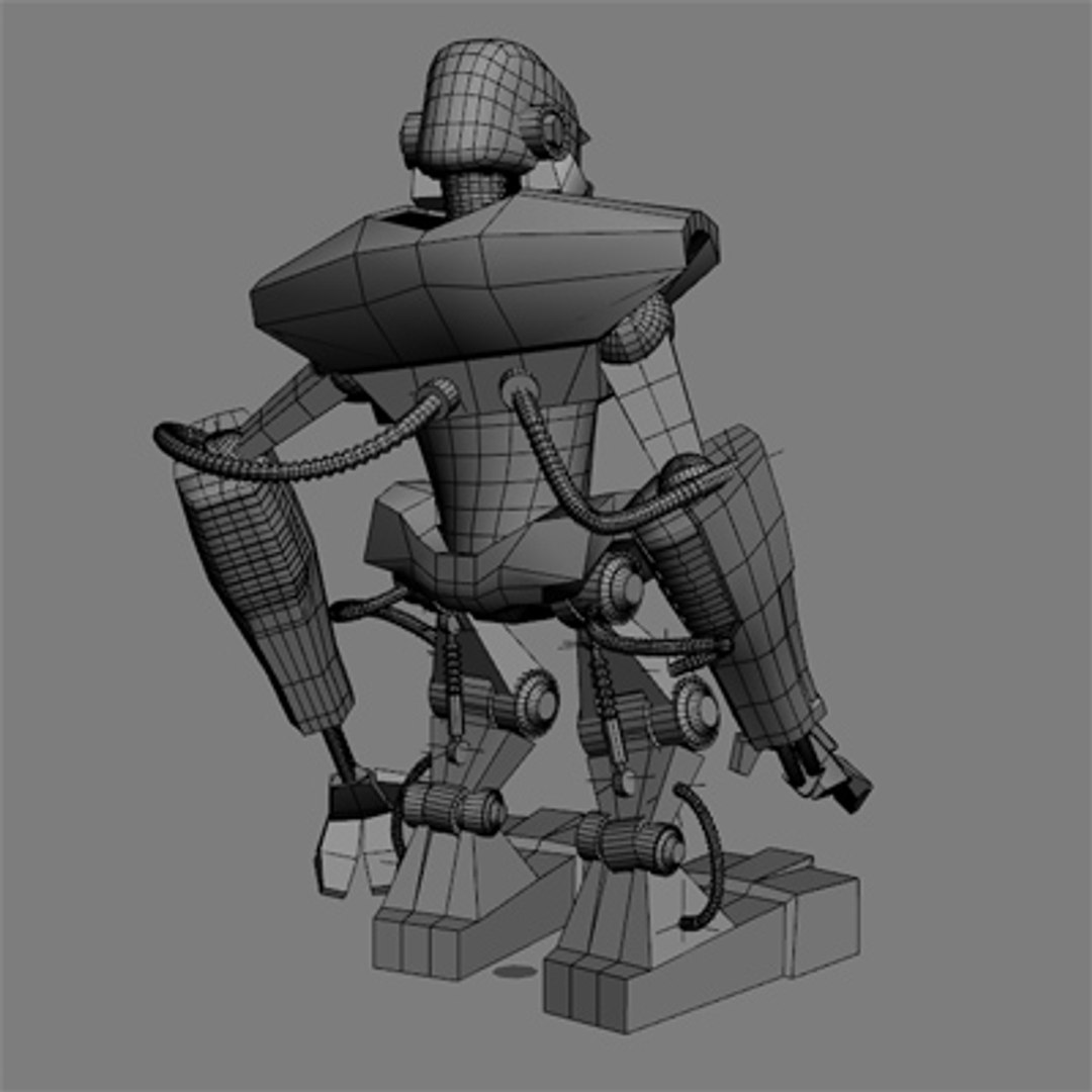 3d Model Rigged Robot Simian