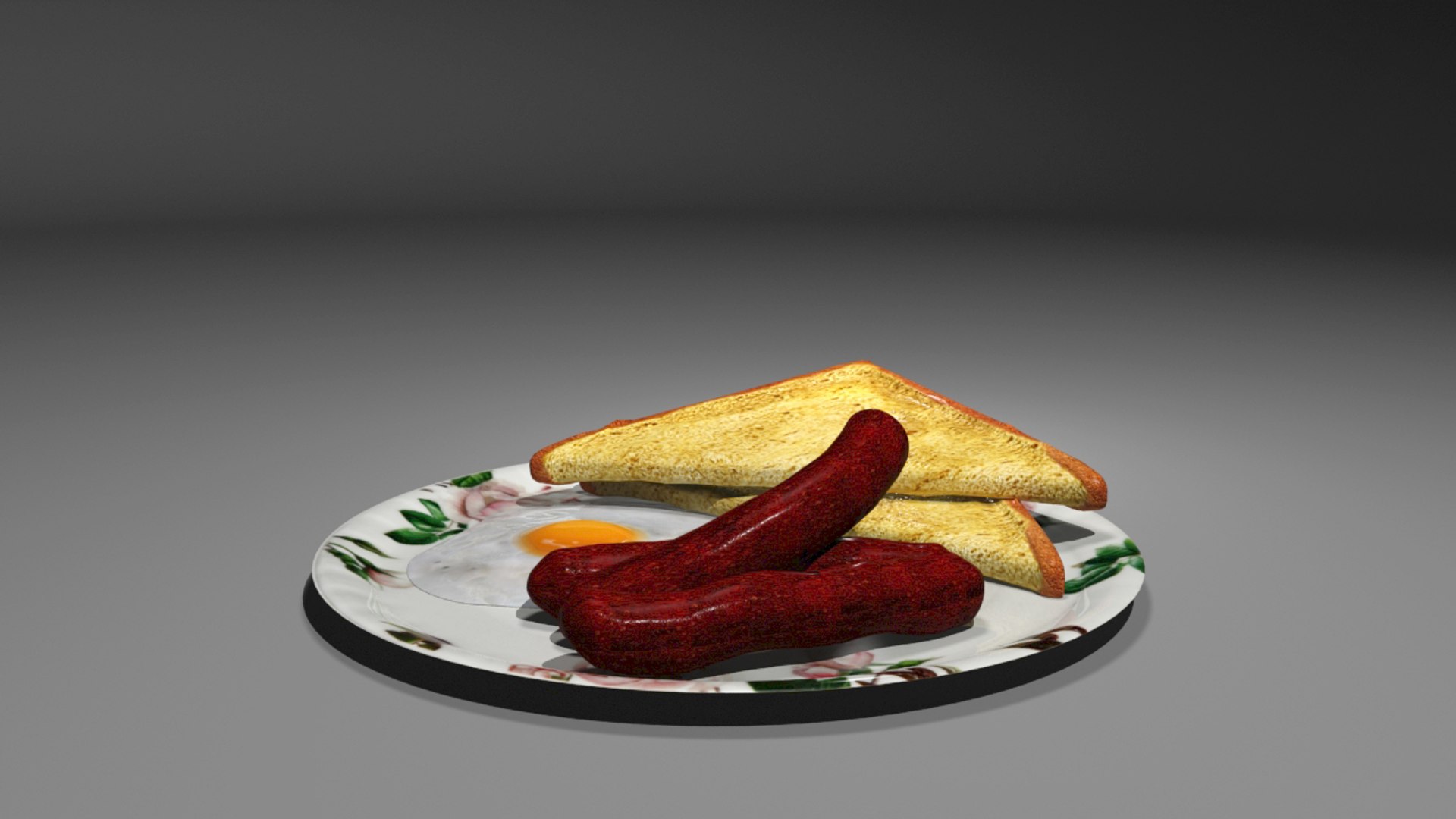 3d English Breakfast Model