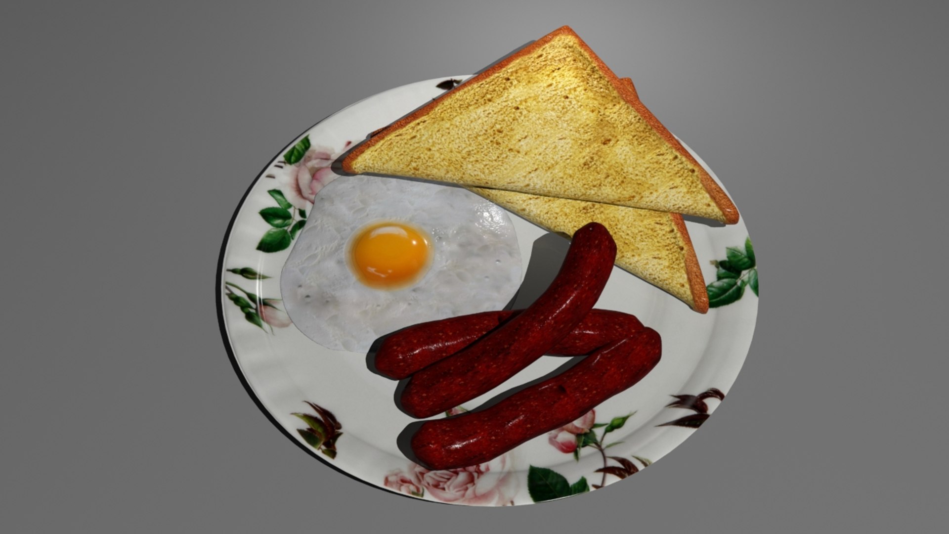 3d English Breakfast Model