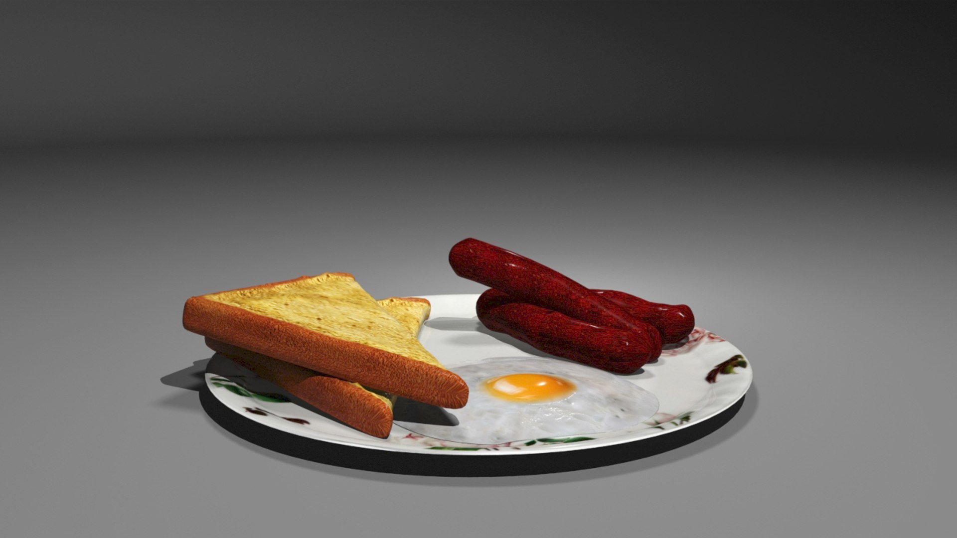 3d English Breakfast Model