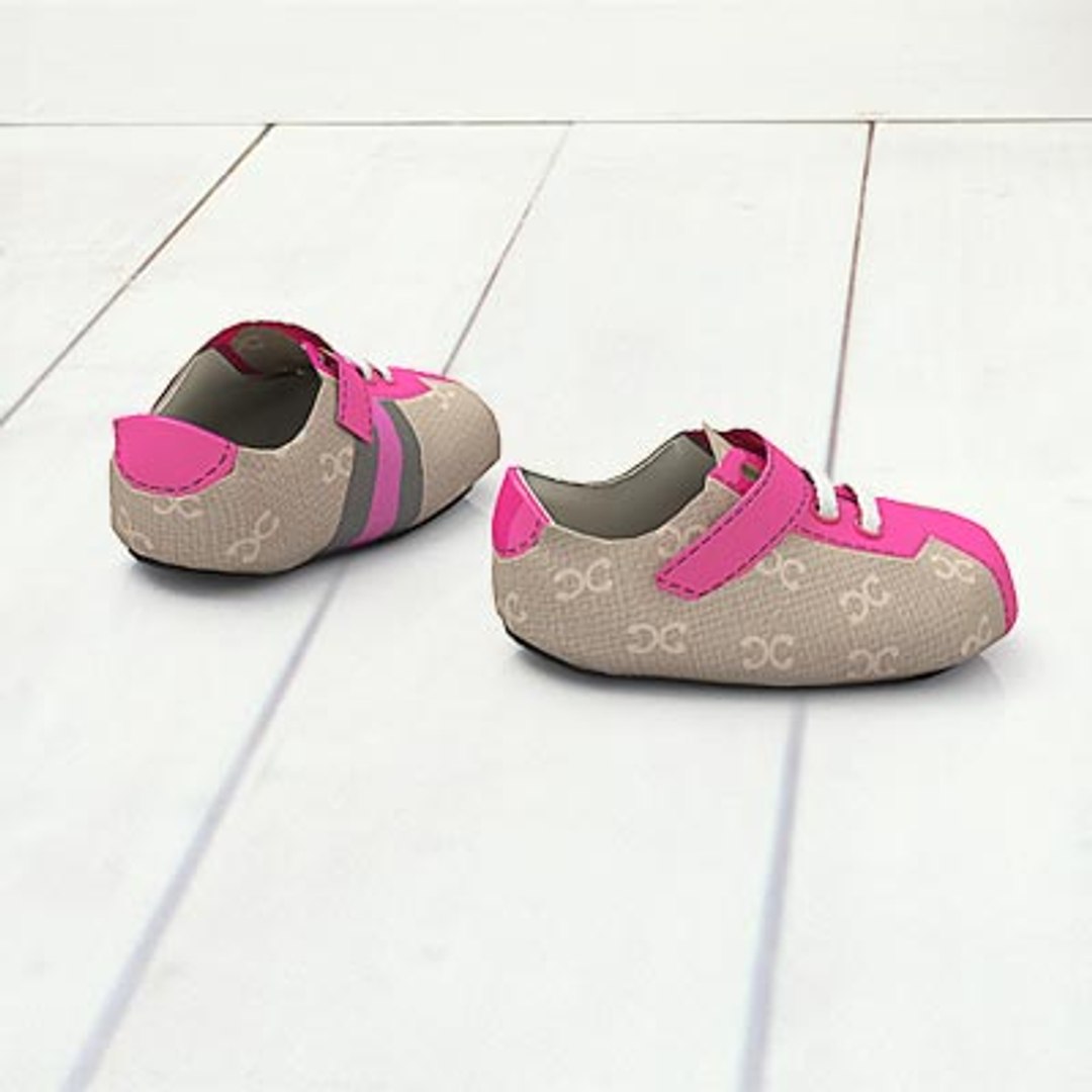 3d Kids Shoes Model