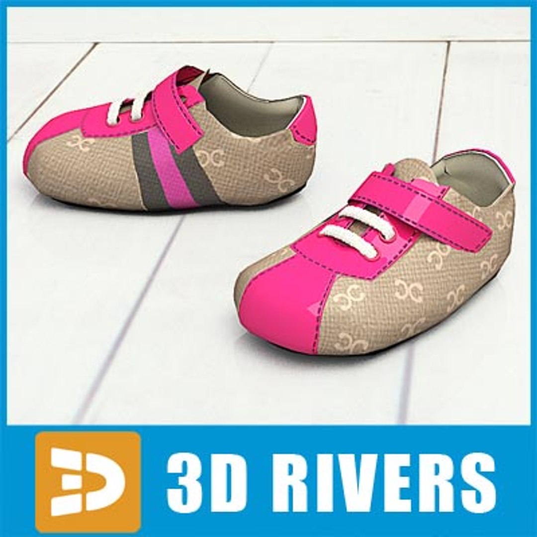 3d Kids Shoes Model