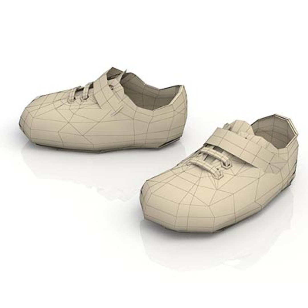 3d Kids Shoes Model