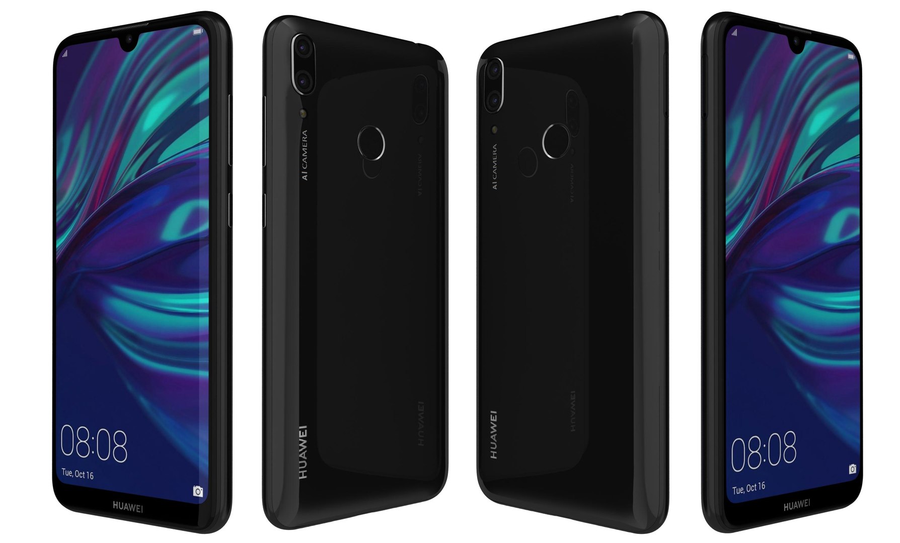 Huawei y7 2019 colors 3D - TurboSquid 1397620