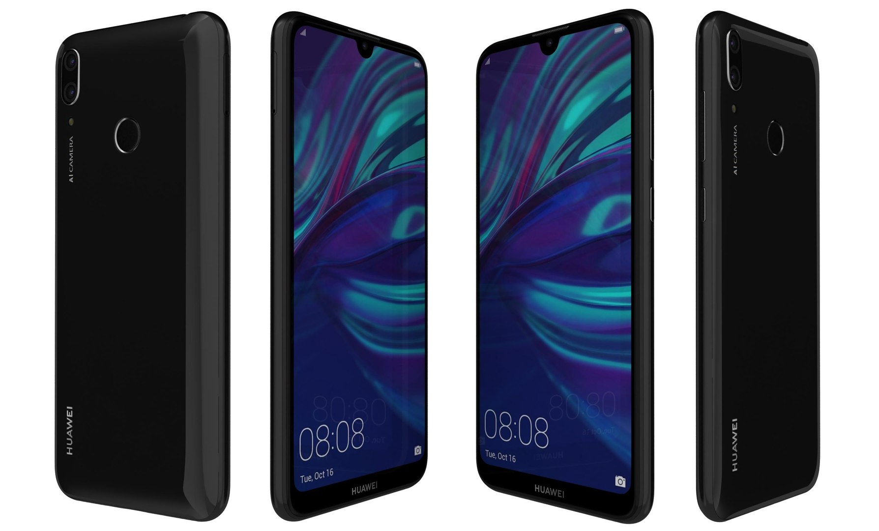 Huawei y7 2019 colors 3D - TurboSquid 1397620
