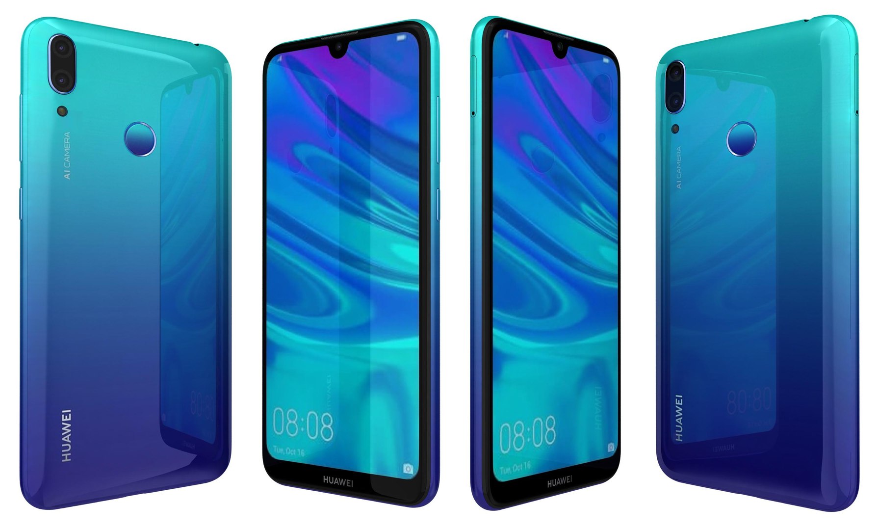 Huawei y7 2019 colors 3D - TurboSquid 1397620