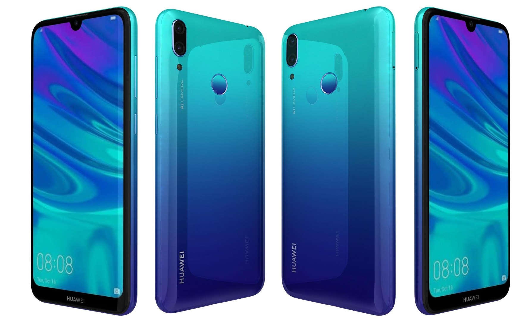 Huawei y7 2019 colors 3D - TurboSquid 1397620