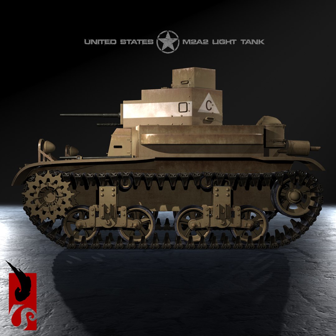 United States Wwii M2a2 3d Obj