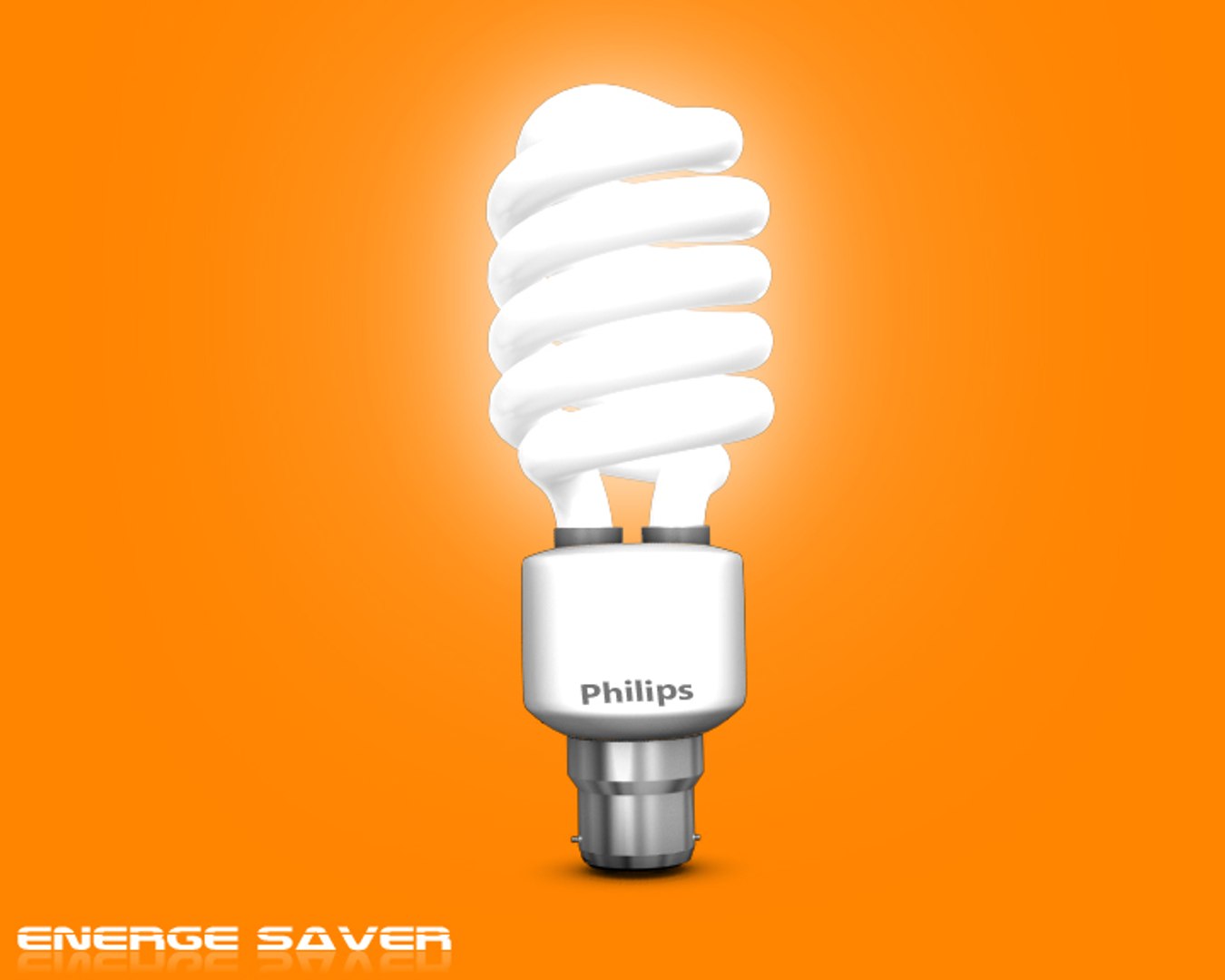 3d model of energy saver light bulbs