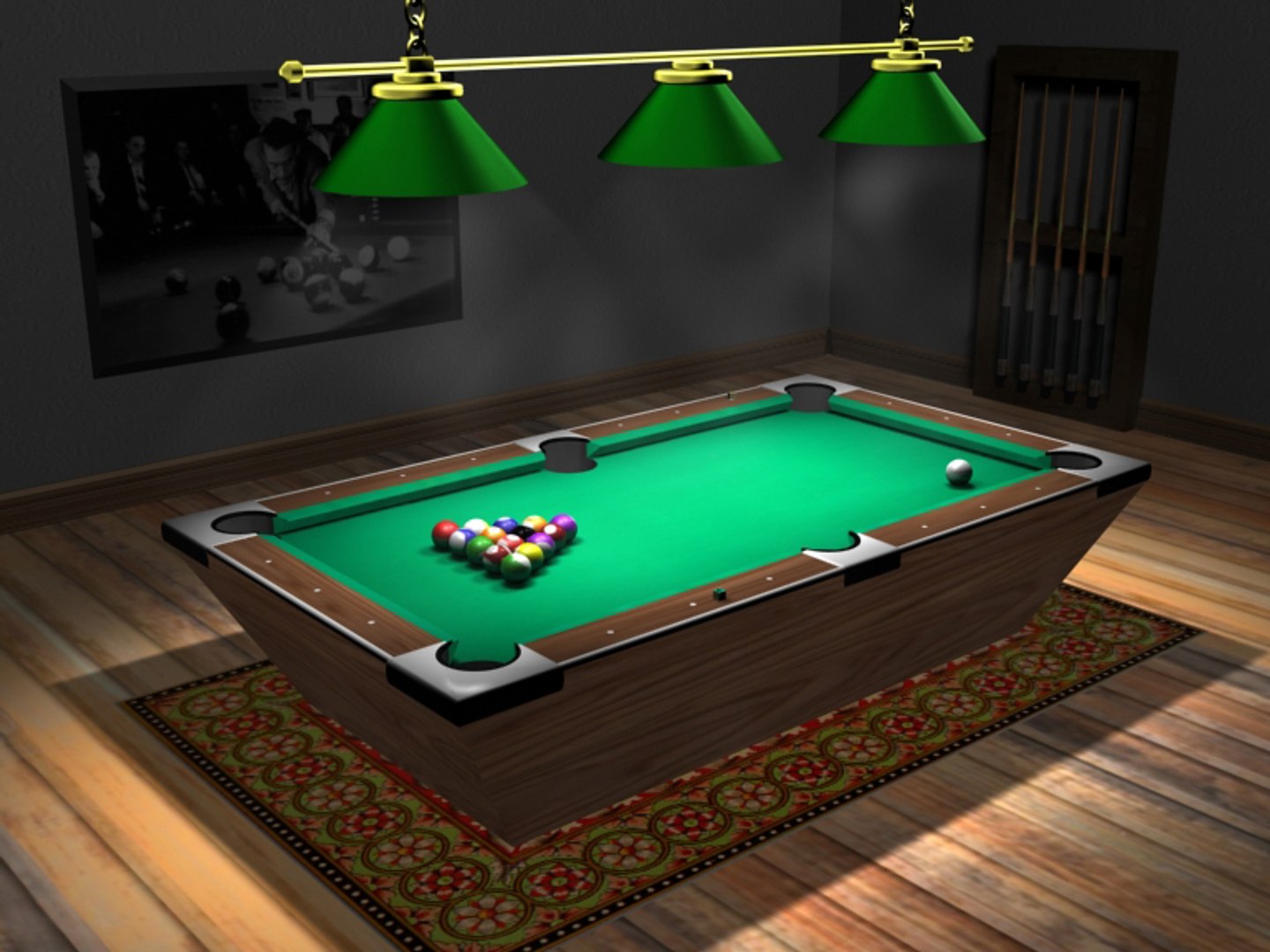 pool scene 3d model