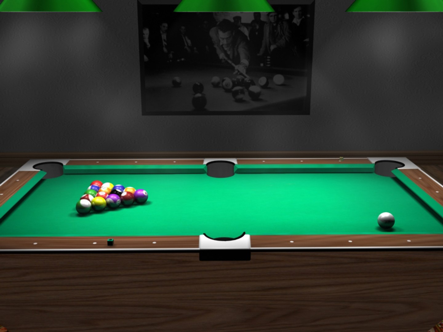 pool scene 3d model