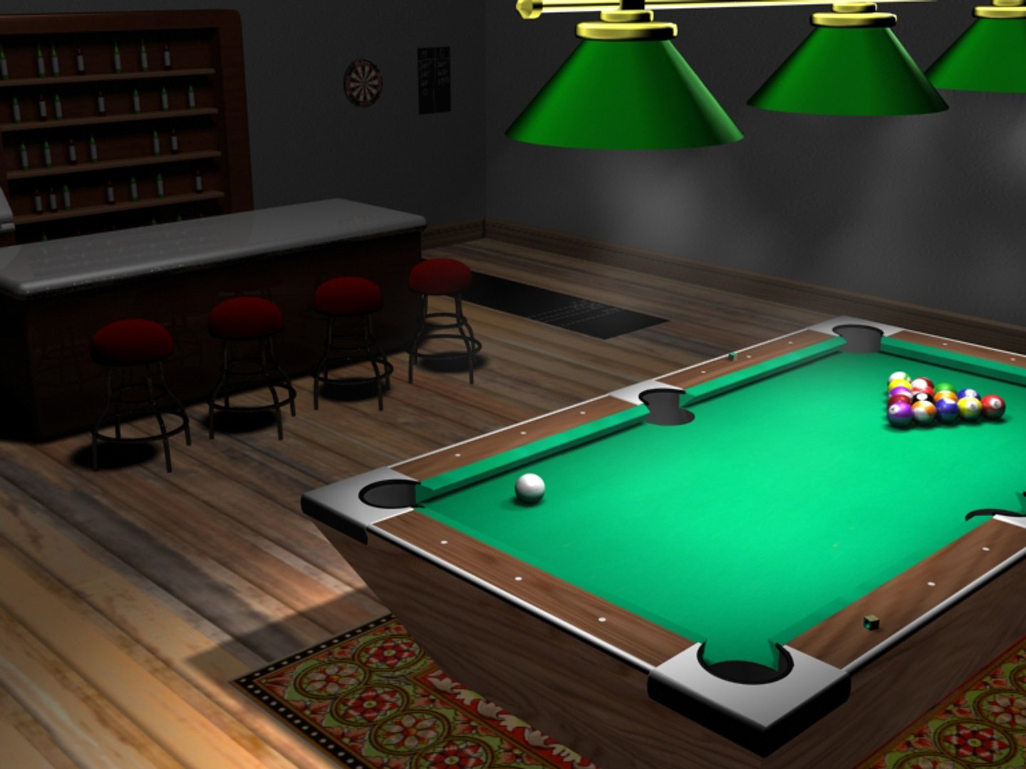 pool scene 3d model
