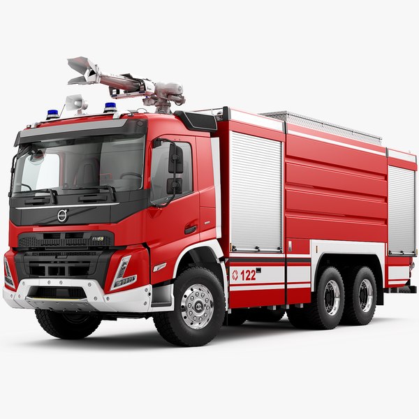 VOLVO FMX Feuerwehrauto 3D-Modell - TurboSquid 2286417
