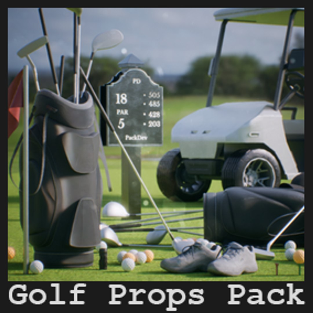 Golf Props 12 Assets 3D Model - TurboSquid 2193651