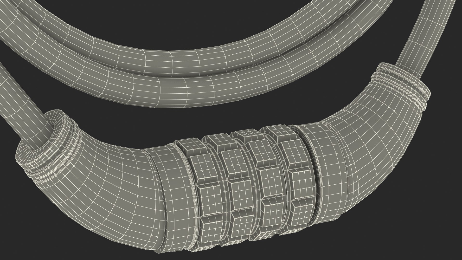 3D combo cable bicycle lock model - TurboSquid 1656496