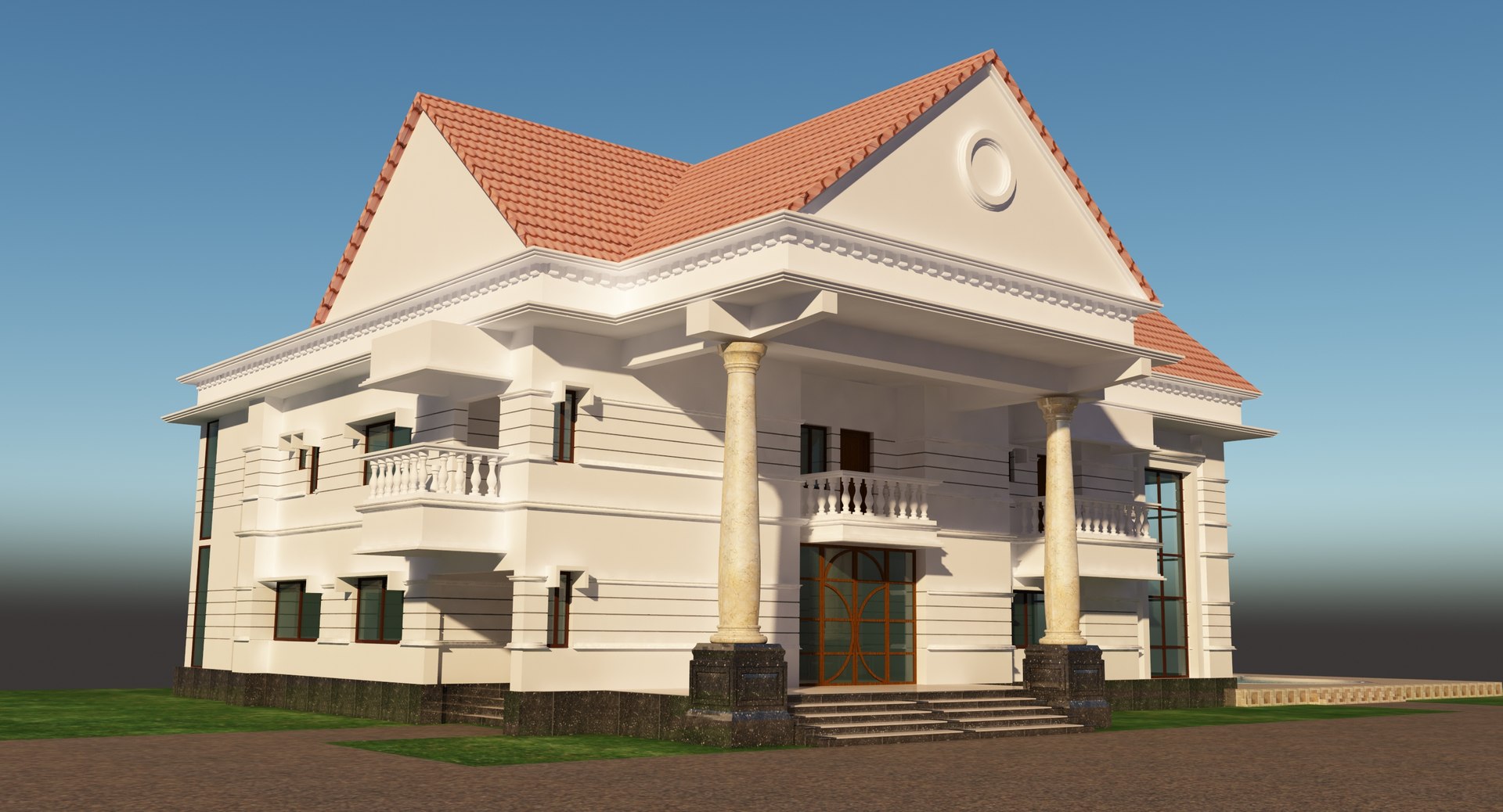 3D Residential Duplex House - TurboSquid 1558670