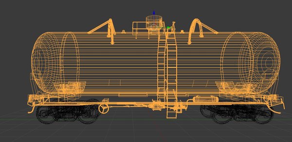 3D railroad oil tank - TurboSquid 1631465