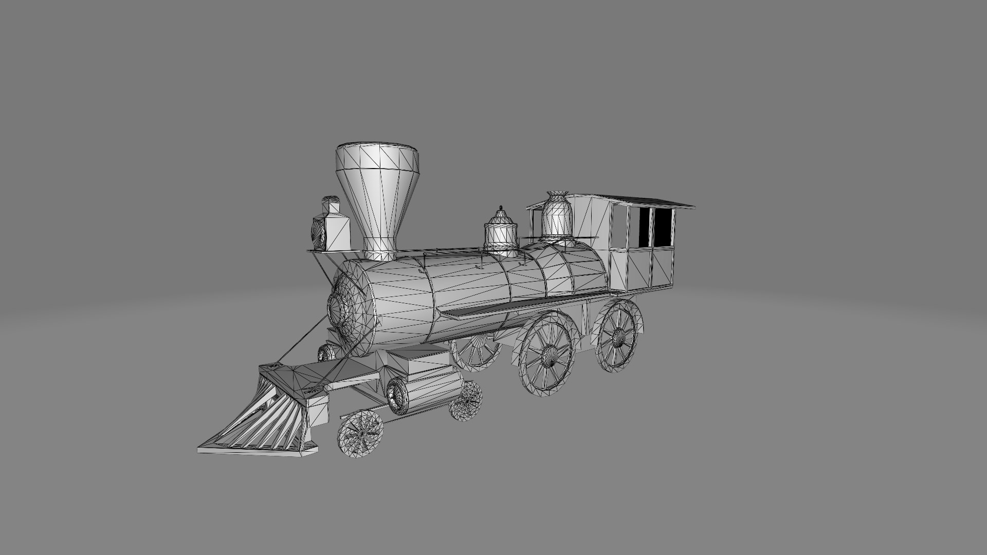 3D Low Polygon Steam Train - TurboSquid 2175799