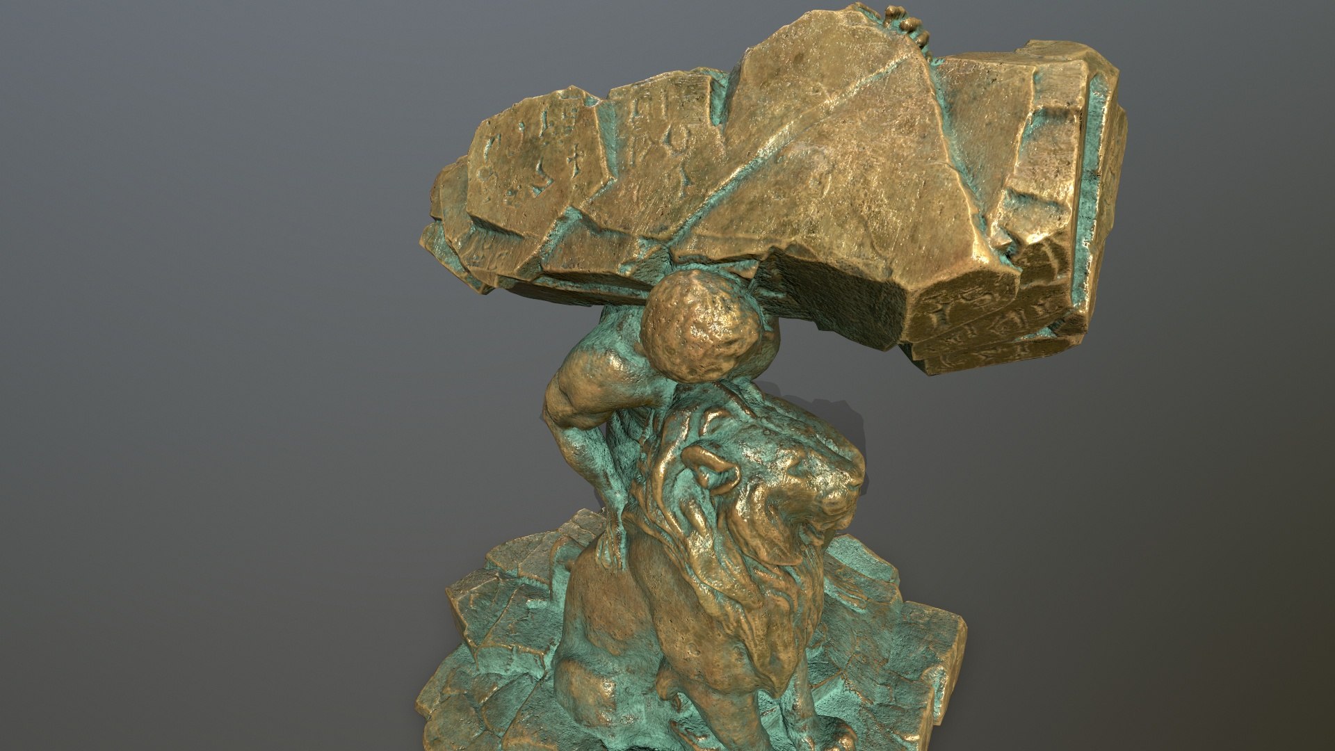 Hercules And Lion 3D Model - TurboSquid 1963467