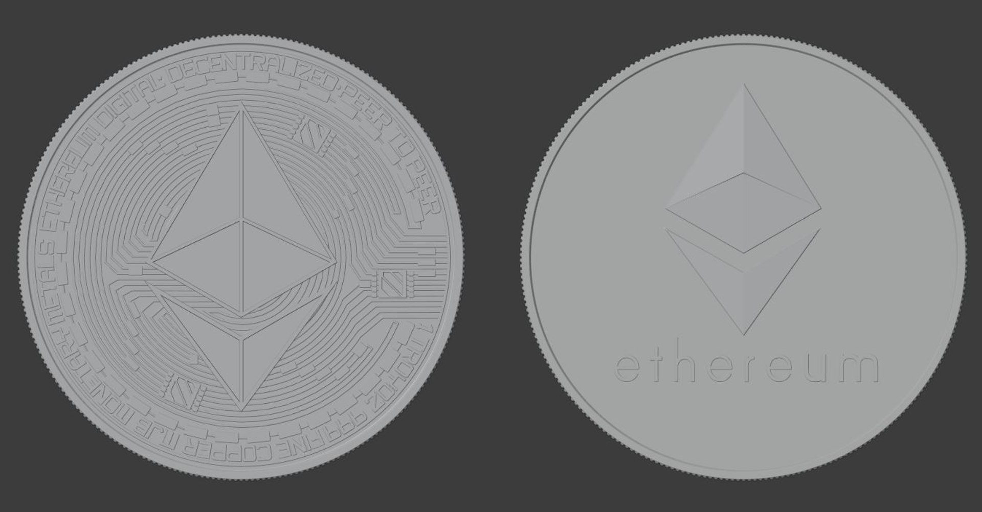 ETHEREUM Coin 3D Model - TurboSquid 1974765