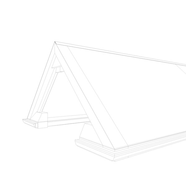 3D roof gable hip - TurboSquid 1273957