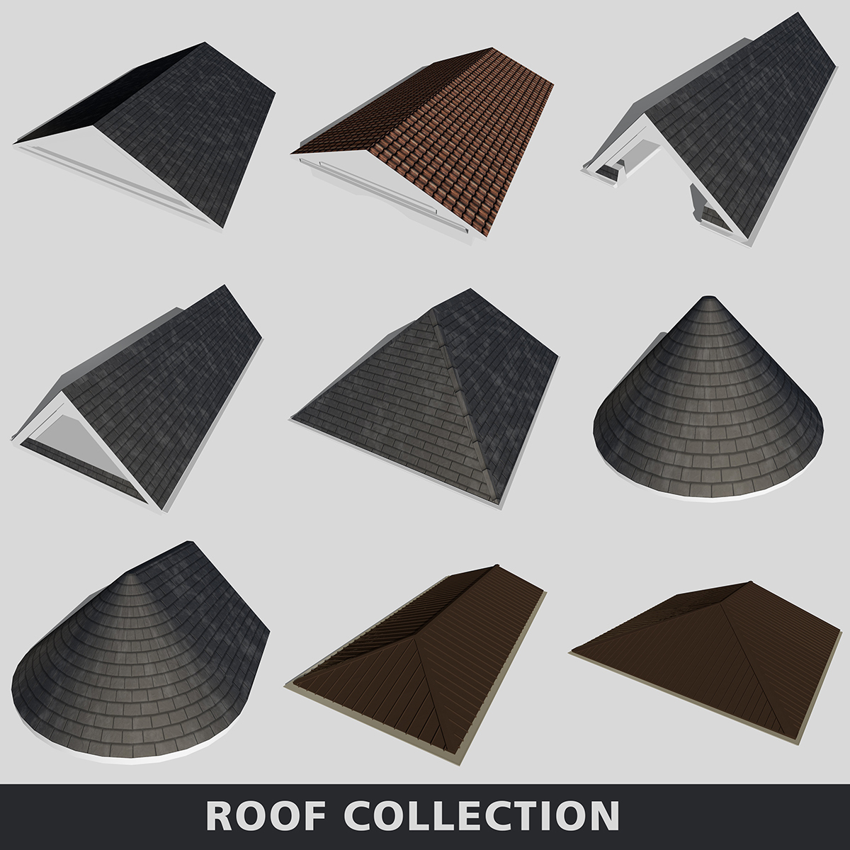 3D roof gable hip - TurboSquid 1273957