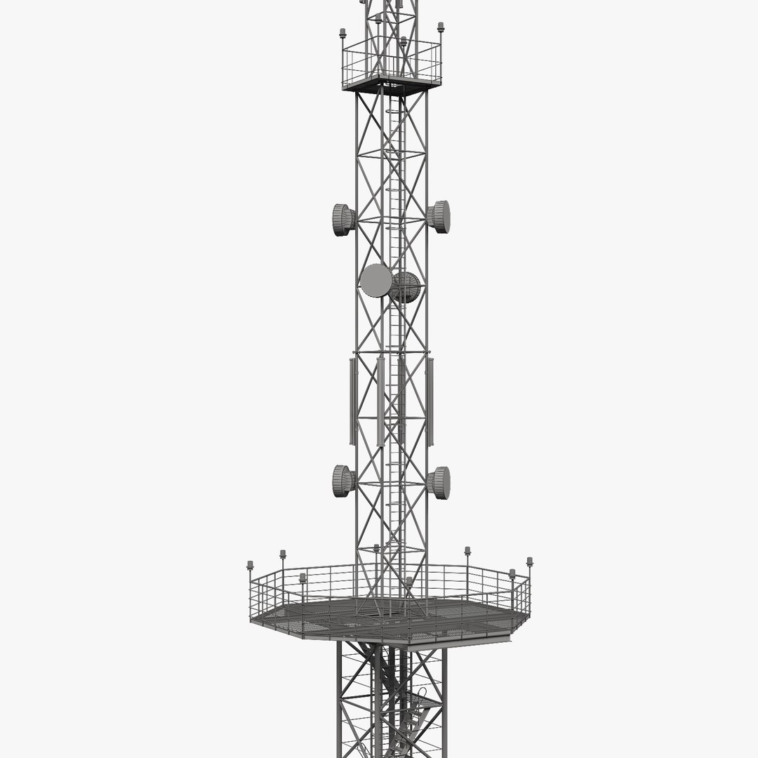 3d Model Of Towers Communication