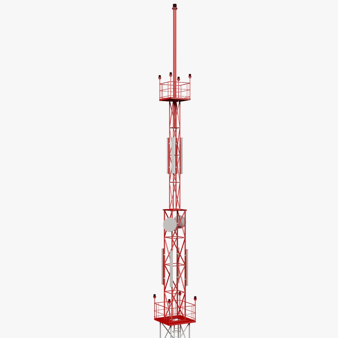 3d Model Of Towers Communication