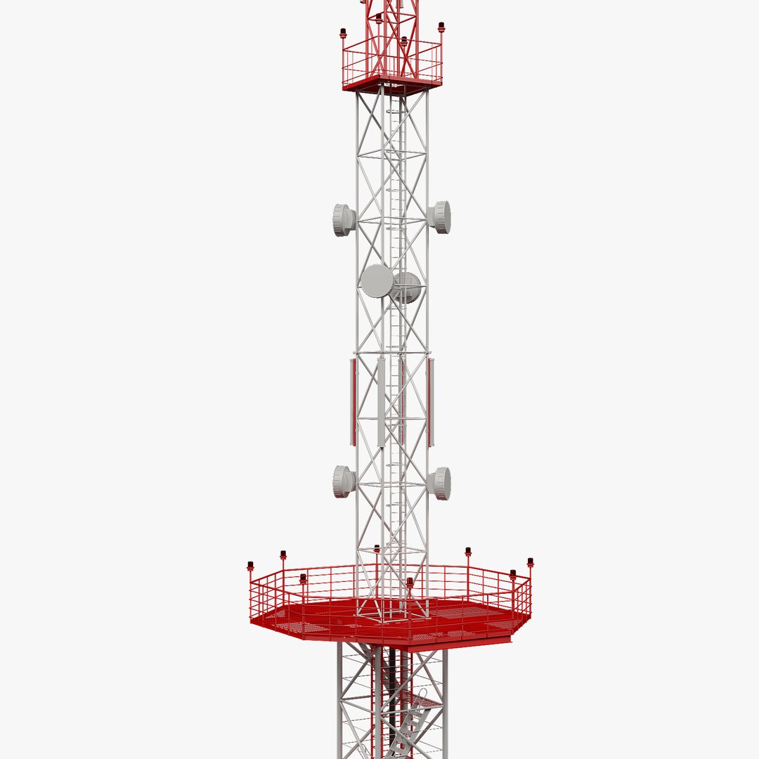 3d Model Of Towers Communication