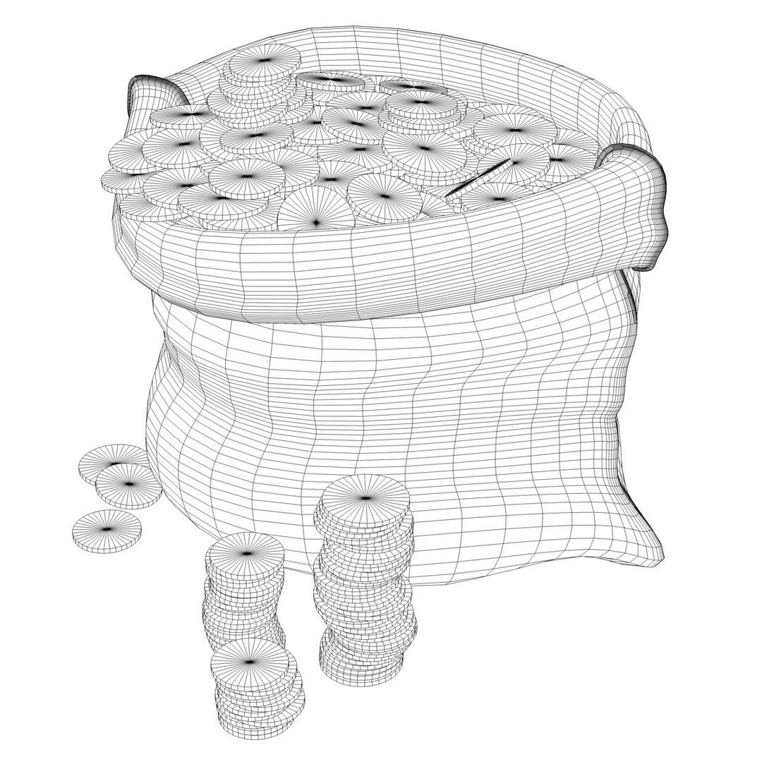 Money Bag 3d Model