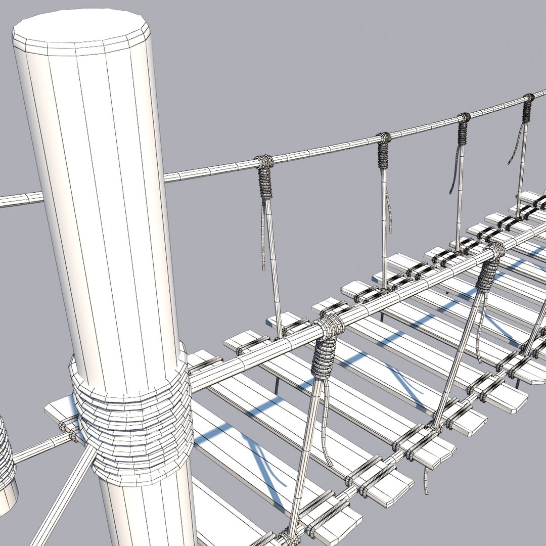 Rope Bridge 3d Model