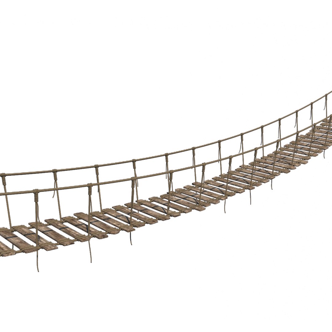 Rope Bridge 3d Model