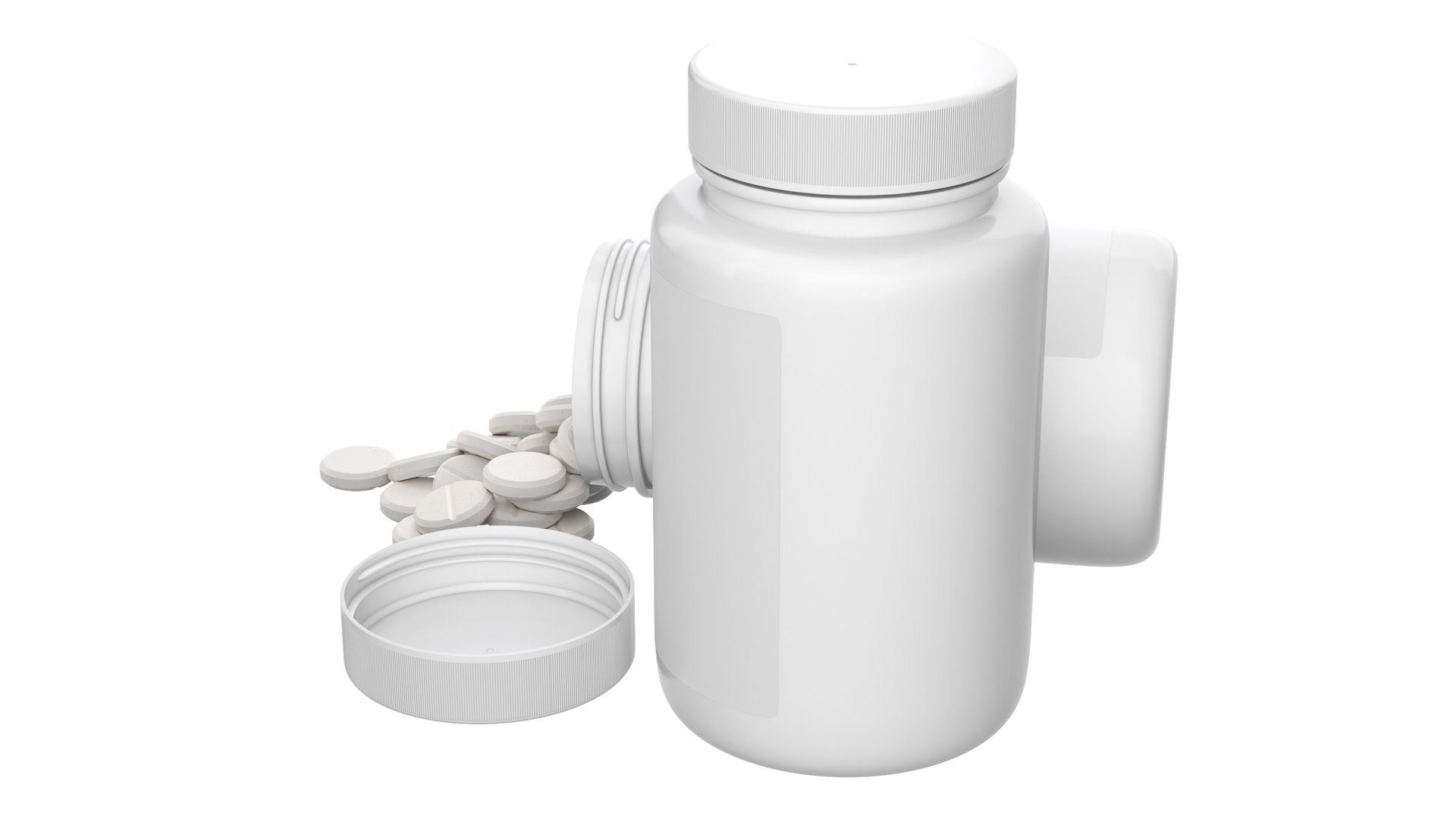 Medicine Bottle With Pills 3D Model - TurboSquid 2151586