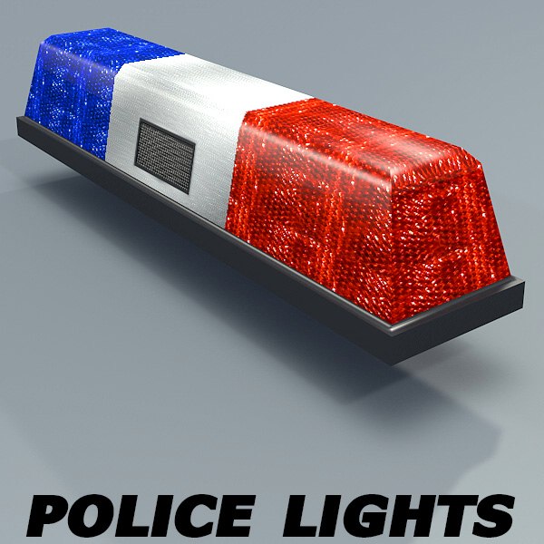 3d model of police lights