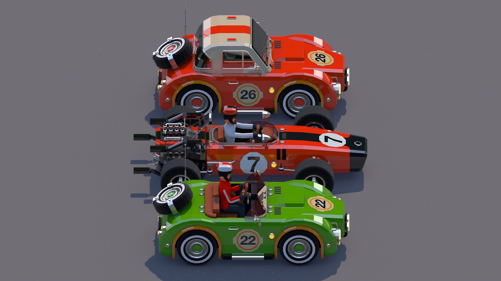 Race Cars 3D Model - TurboSquid 2132182