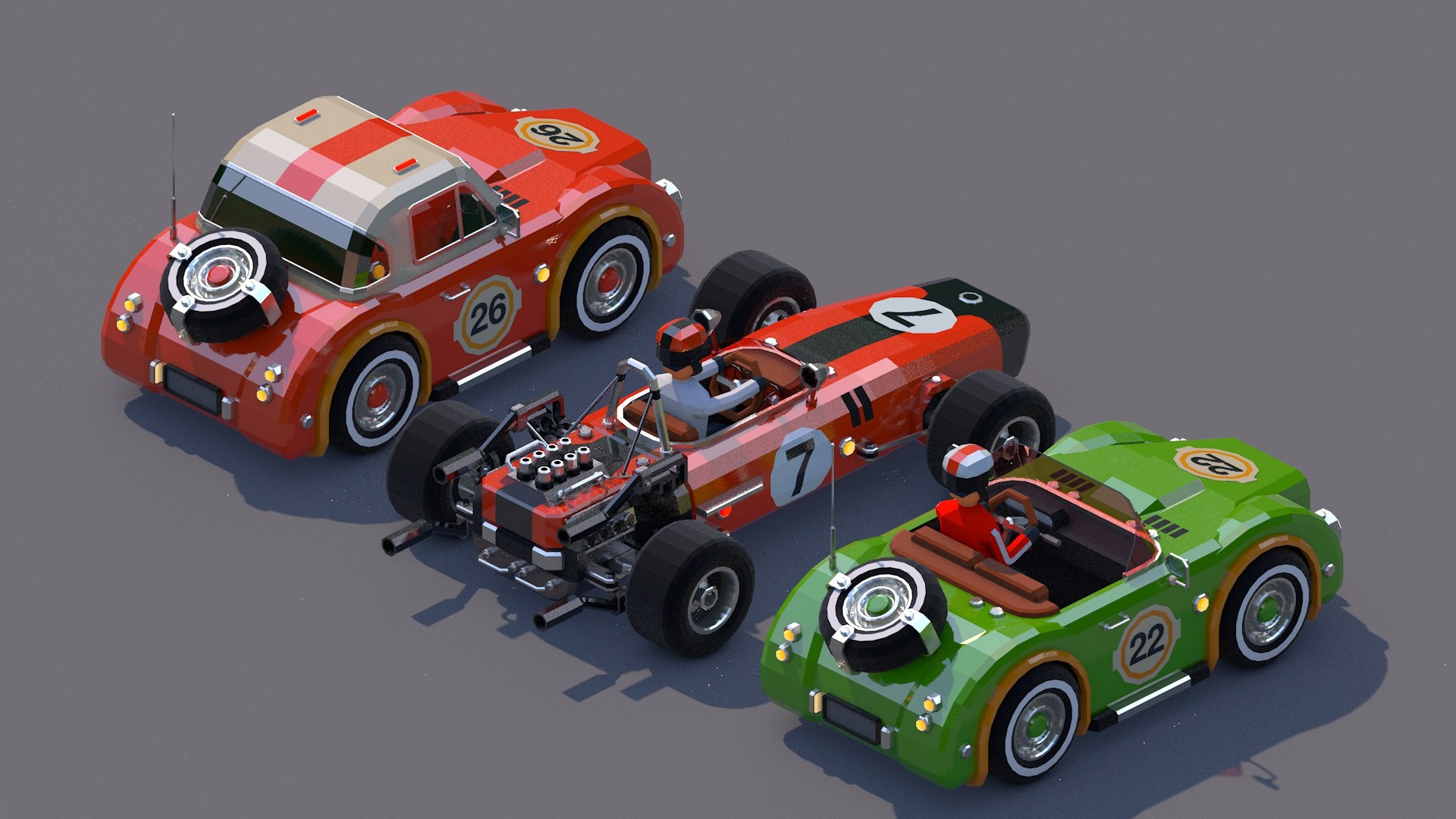 Race Cars 3D Model - TurboSquid 2132182