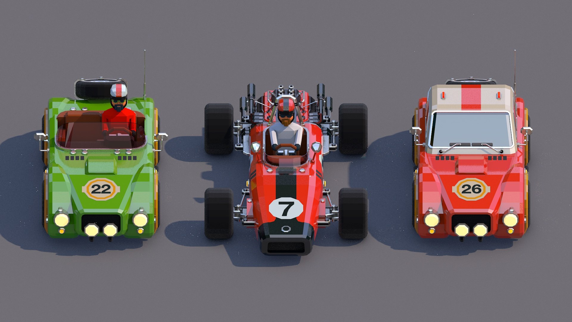 Race Cars 3D Model - TurboSquid 2132182