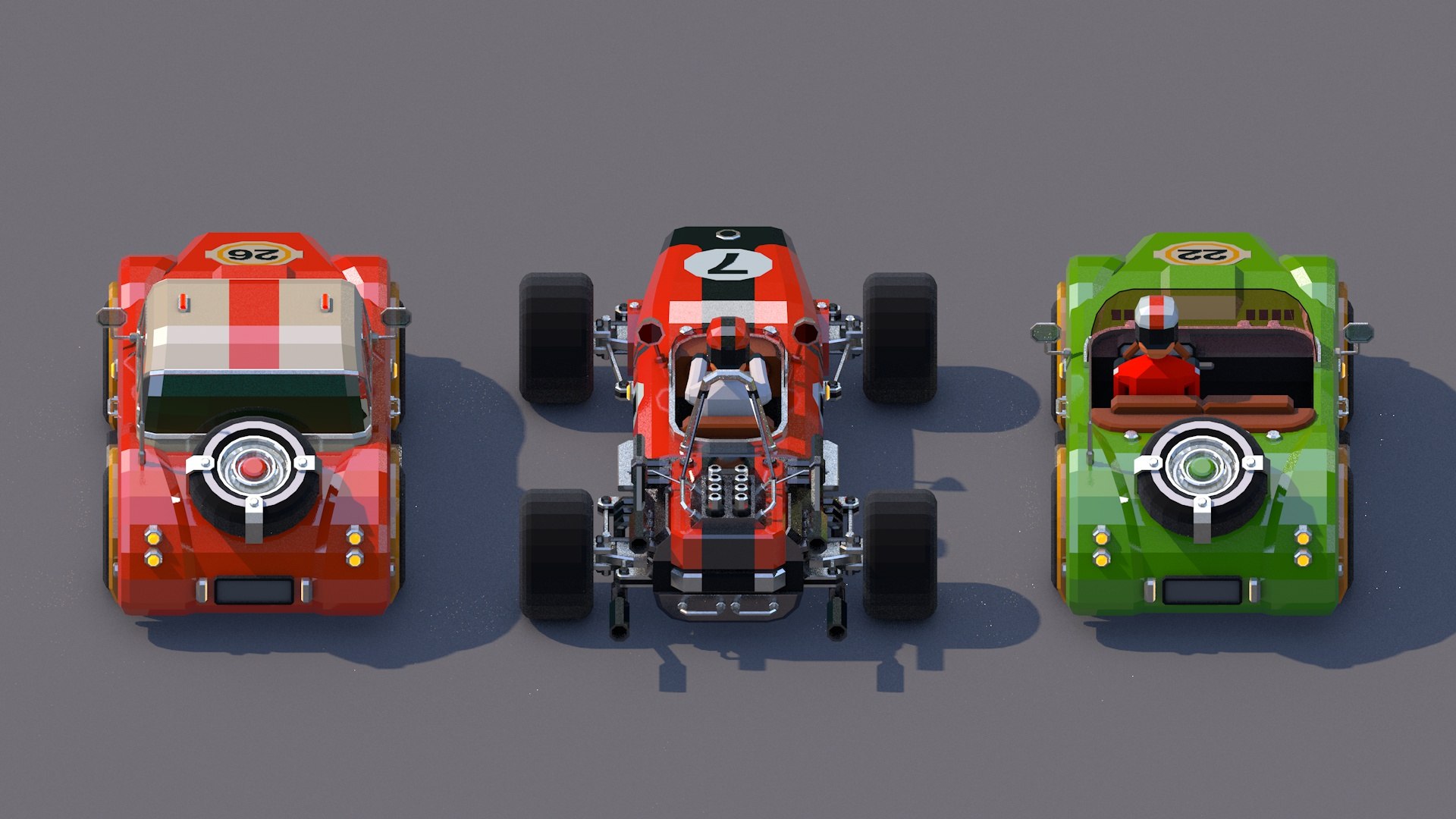 Race Cars 3D Model - TurboSquid 2132182