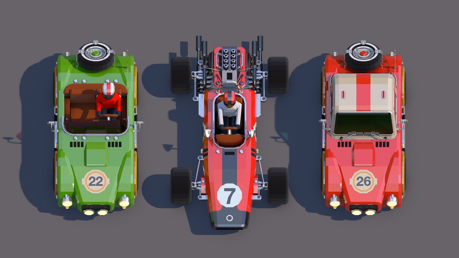 Race Cars 3D Model - TurboSquid 2132182