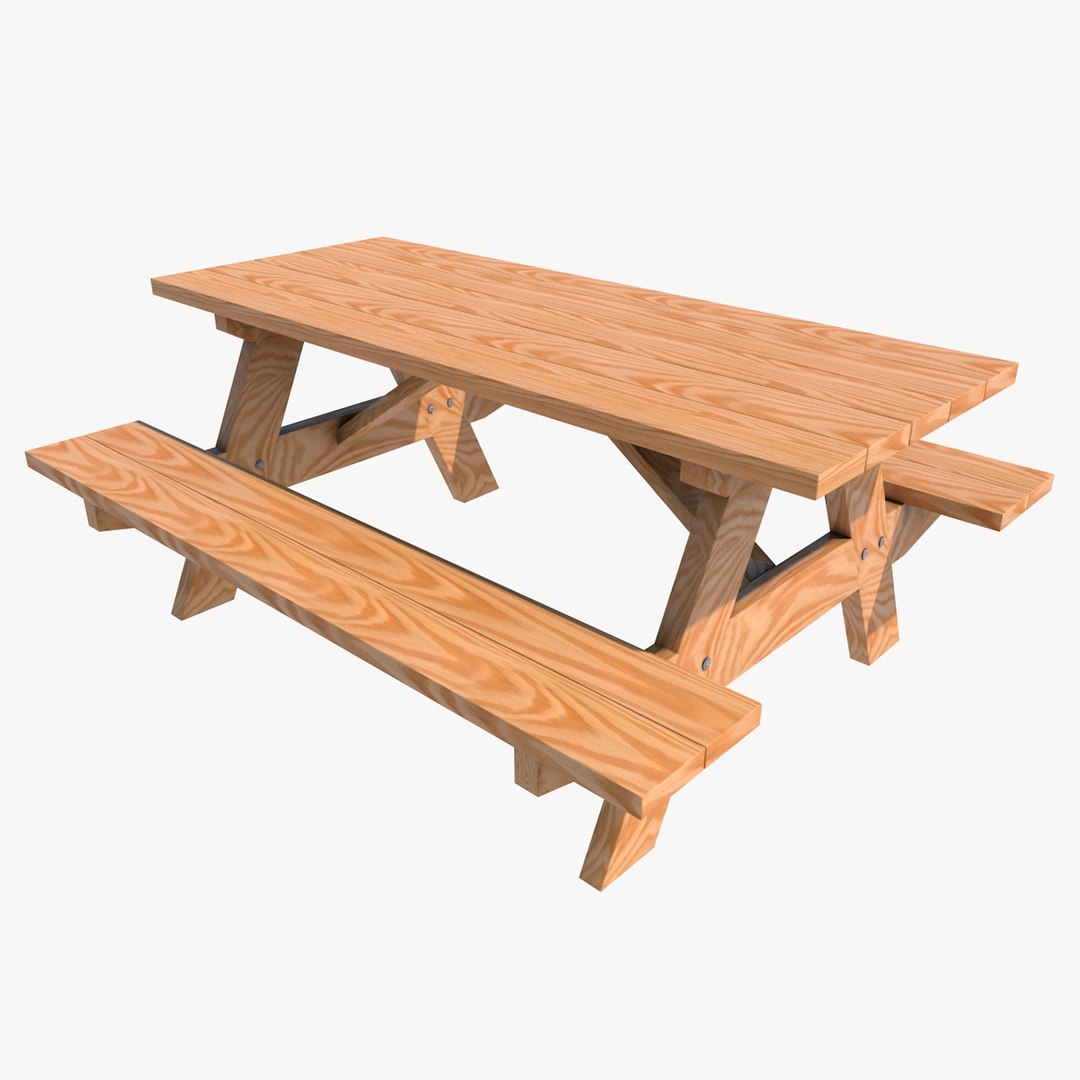 Picnic Table 3D Model - TurboSquid 1727929
