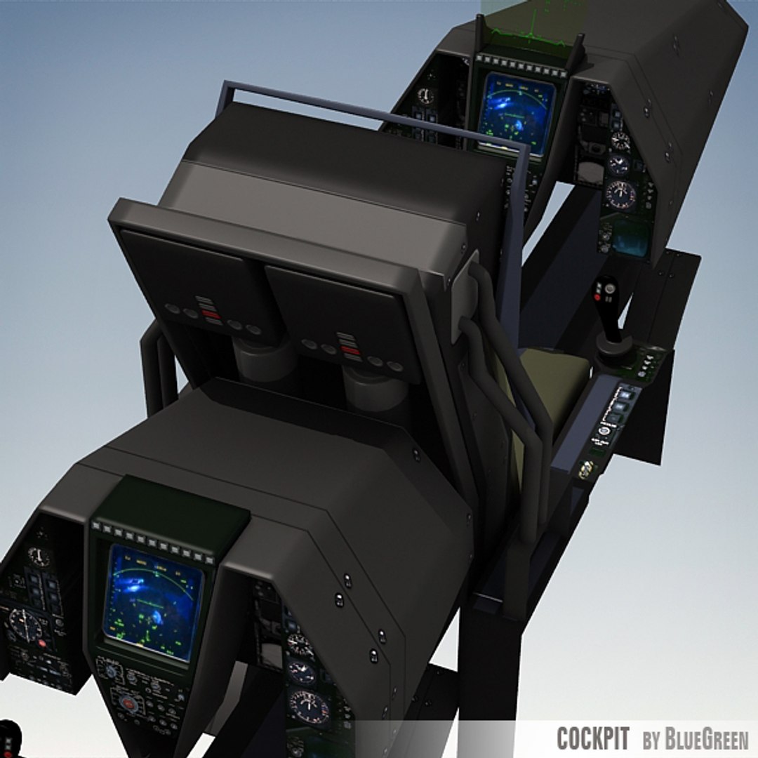 fighter cockpit 3d lwo