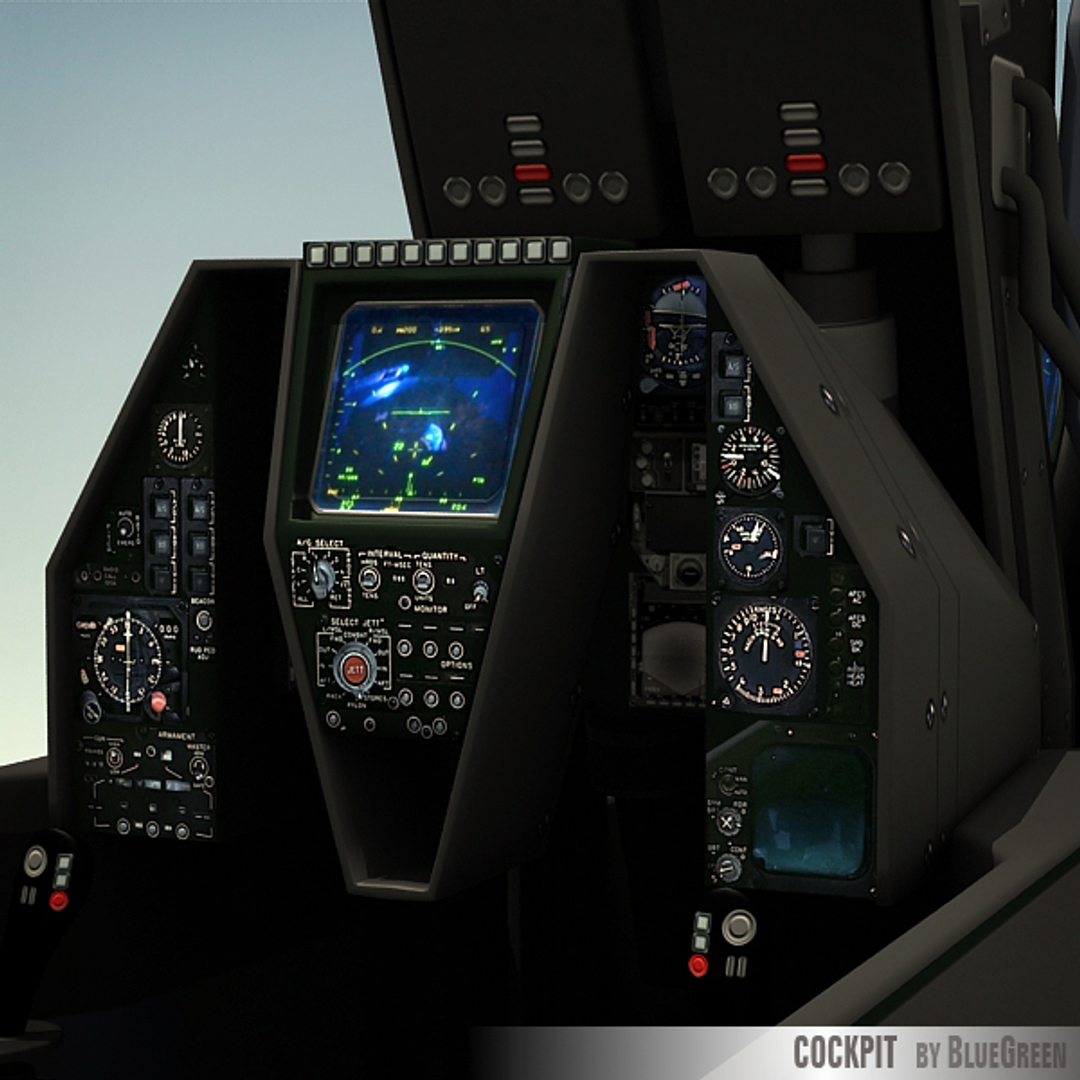 fighter cockpit 3d lwo