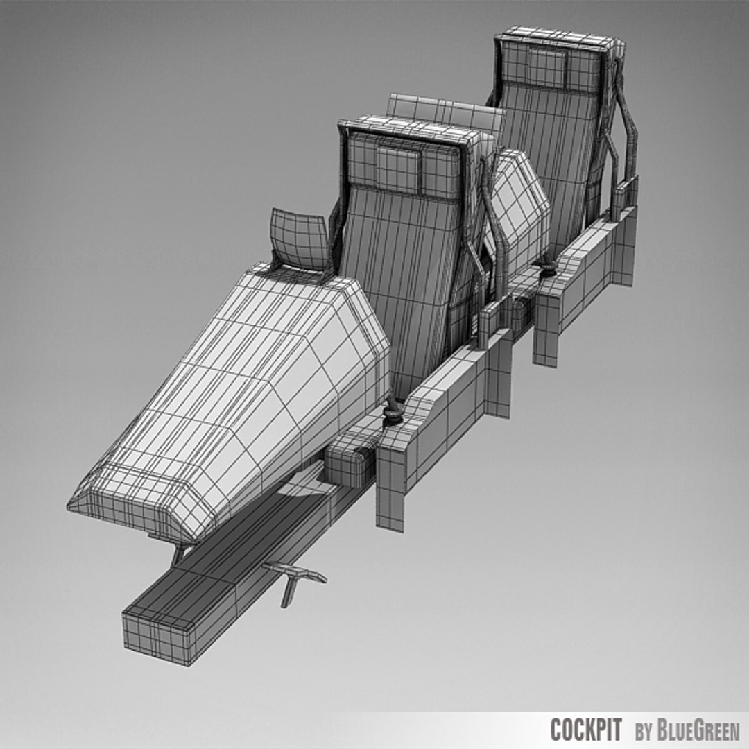 fighter cockpit 3d lwo