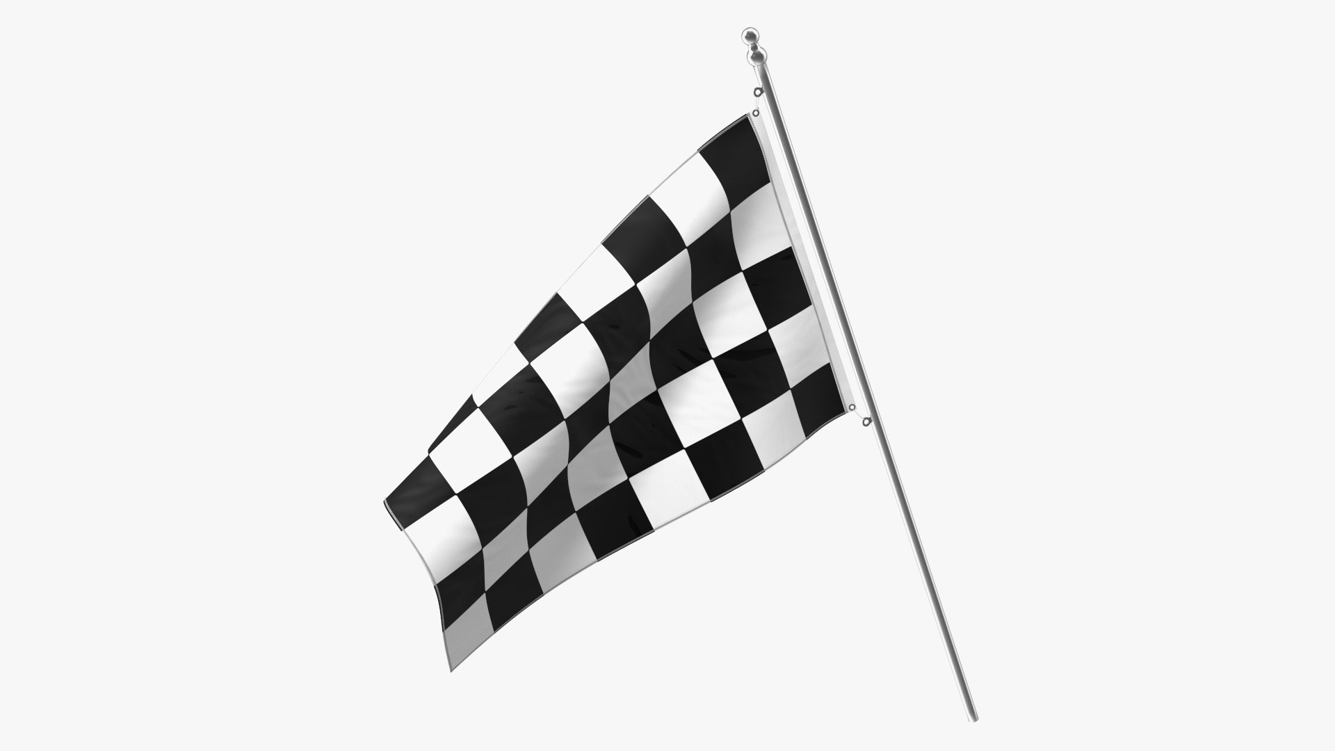 3D Checkered Racing Flag - TurboSquid 2151393