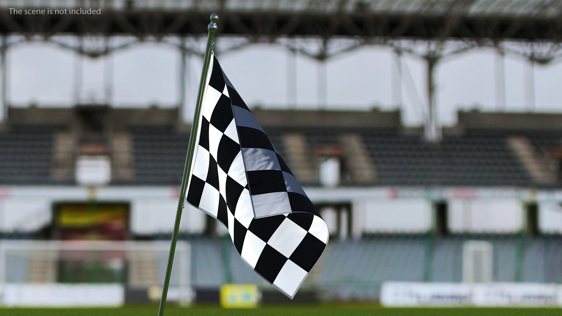 3D Checkered Racing Flag - TurboSquid 2151393